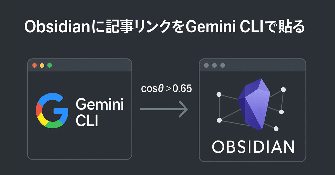 Obsidianの記事リンクをGemini CLIで貼る｜HolidayKey
