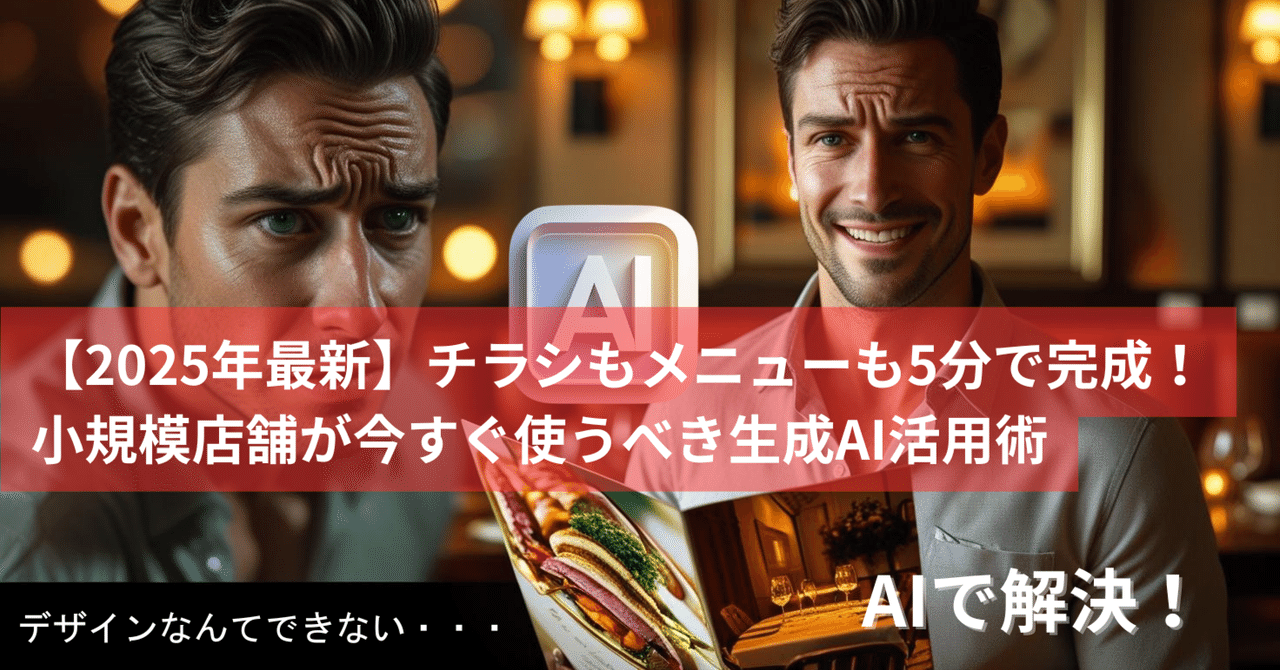 【2025年最新】無料AIでチラシ・メニュー作成！小規模店舗の売上が30％アップした5つのツール｜Yusuke.A | AIで新たなライフスタイルを！