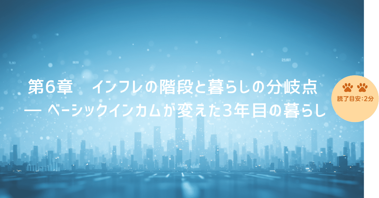 第6章 インフレの階段と暮らしの分岐点― ベーシックインカムが変えた3年目の暮らし｜QP × Naoki