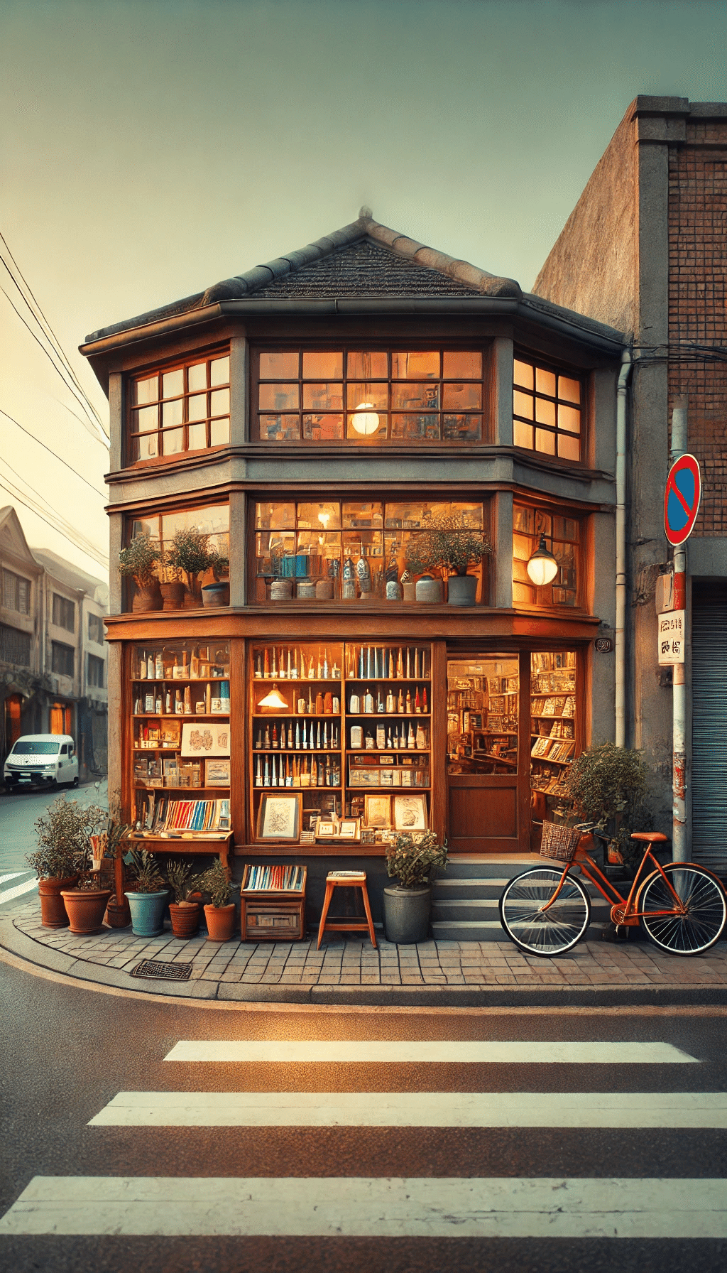 昭和の街角で、文房具と、あの頃の自分に会える気がした。 #aiart ｜おっさん社長のデスクから