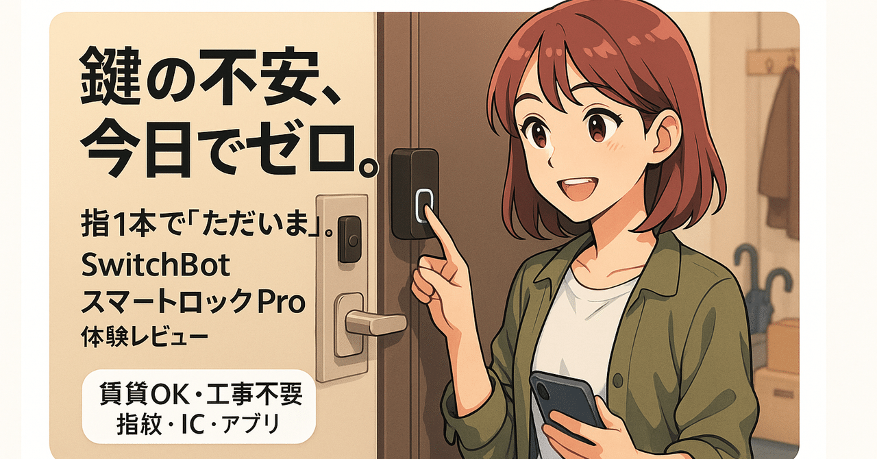 【もう鍵には戻れない】SwitchBotスマートロックPro体験レビュー！玄関から始まるストレスフリー生活の作り方｜葉羽
