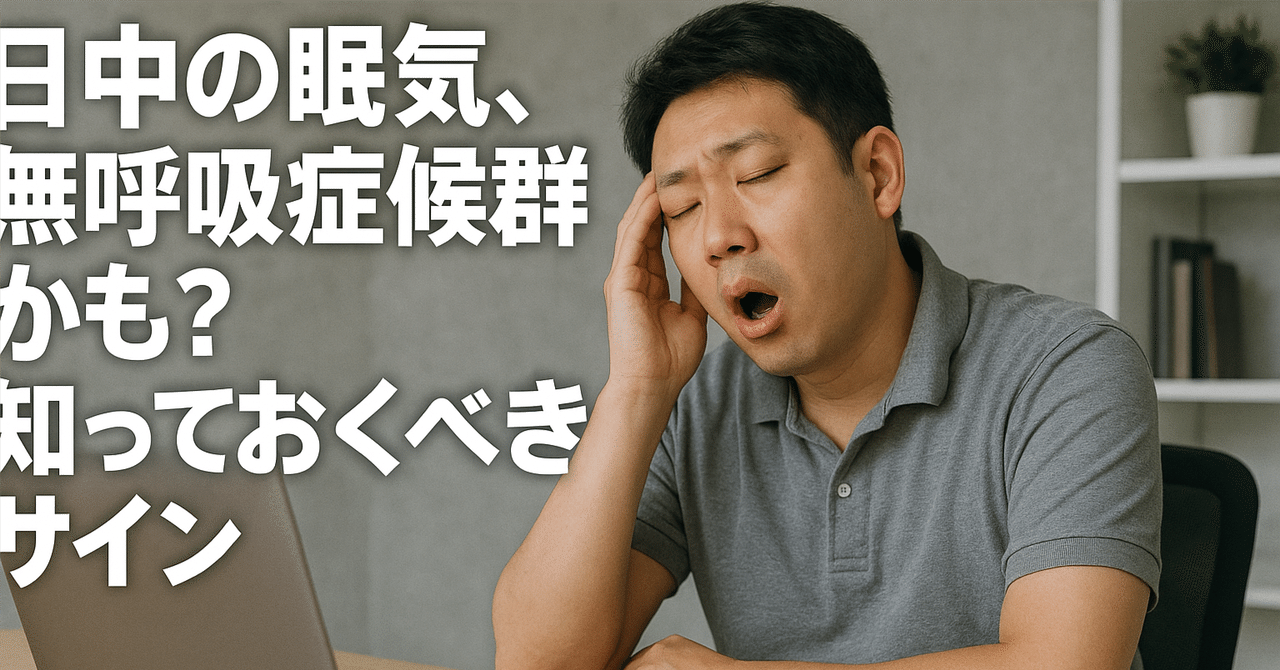 日中の眠気、無呼吸症候群かも？知っておくべきサイン｜hata hajime