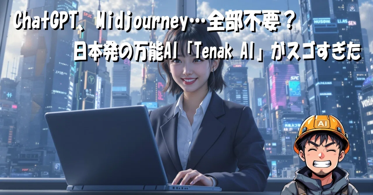 ChatGPT、Midjourney…全部不要？日本発の万能AI『Tenak AI』がスゴすぎた｜ICHI ｜工場作業員のAI挑戦記