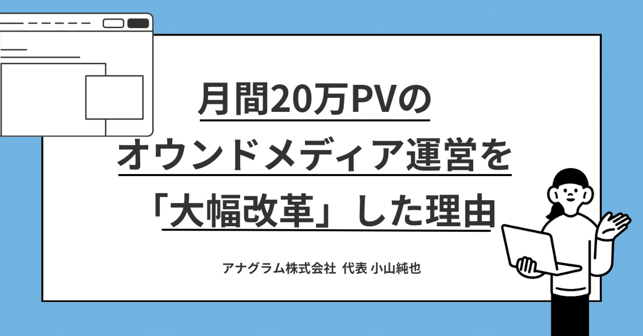 月間20万PVのオウンドメディア運営を「大幅改革」した理由｜junya koyama