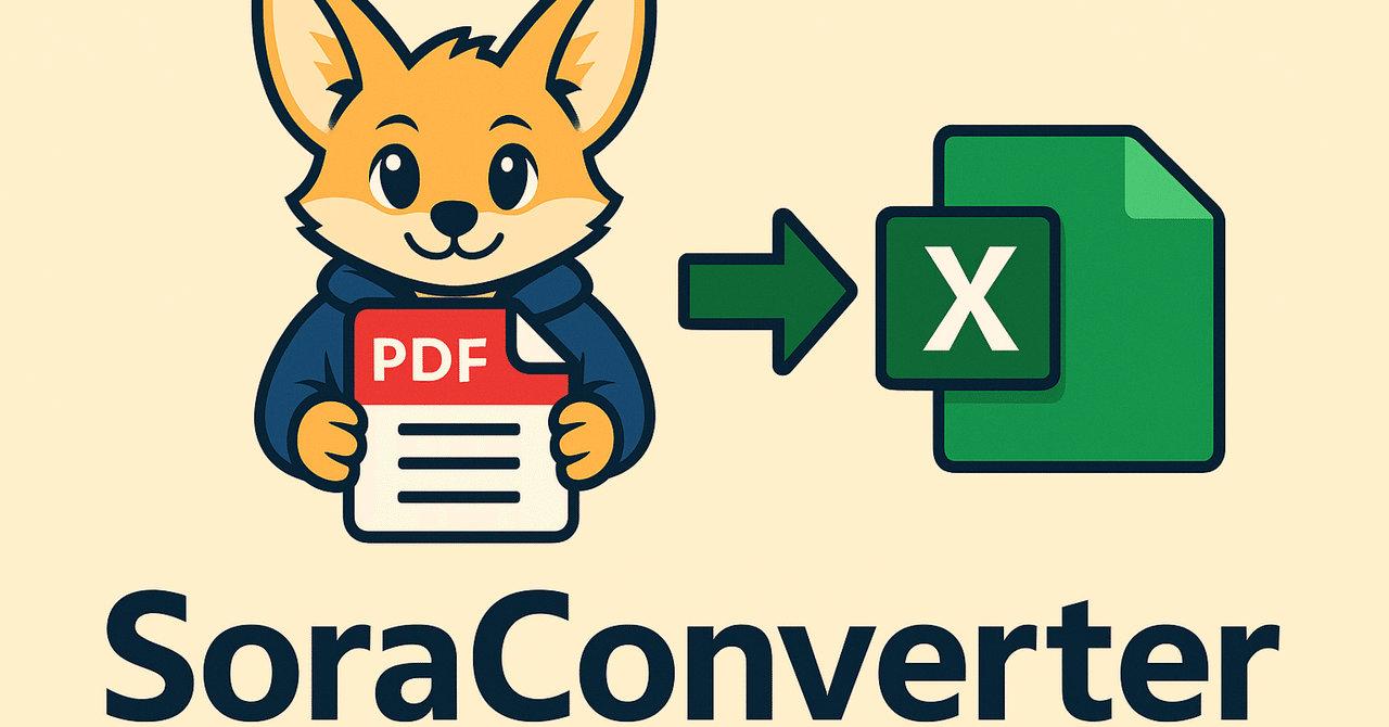 #47 Python PDFの表からテキスト抽出ツール -Sora Converter｜ソラ(Sora)