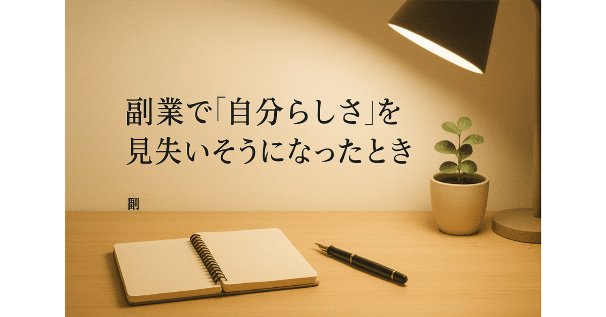 副業で“自分らしさ”を見失いそうになったとき─原点回帰のための3つの視点─｜shintaro_saeki