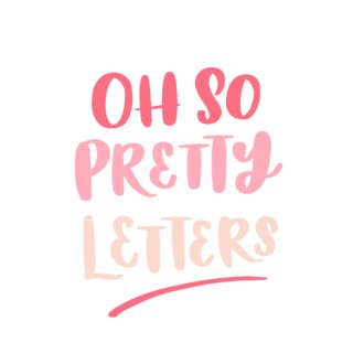 Oh So Pretty Letters｜note
