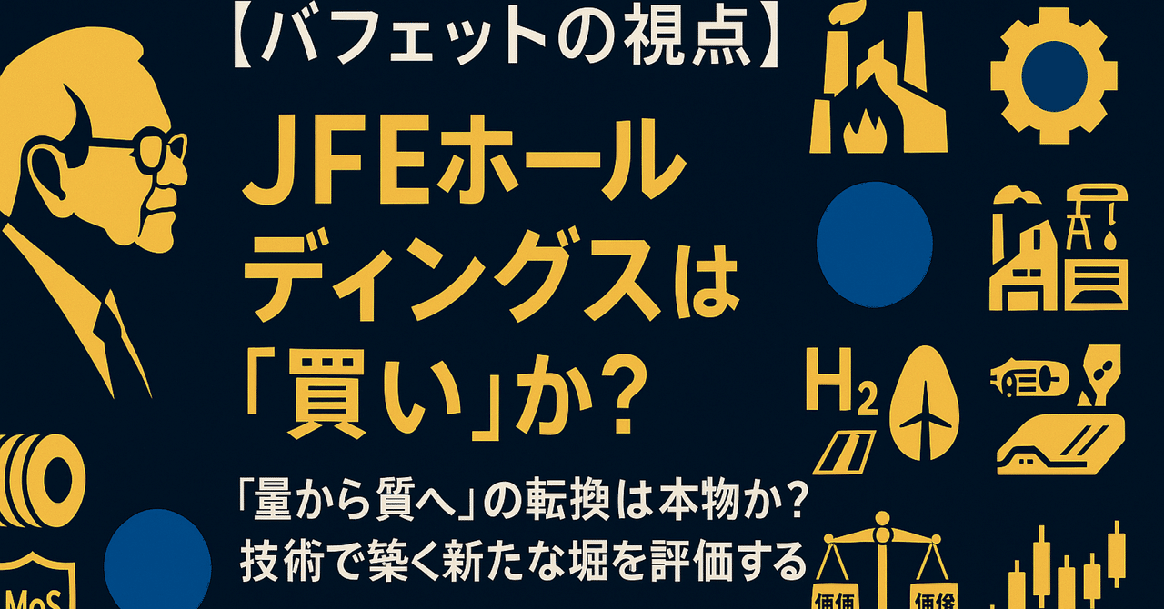 【バフェットの視点】JFEホールディングスは『買い』か？ — 「量から質へ」の転換は本物か？技術で築く新たな堀を評価する｜AIバフェット研究所 所長