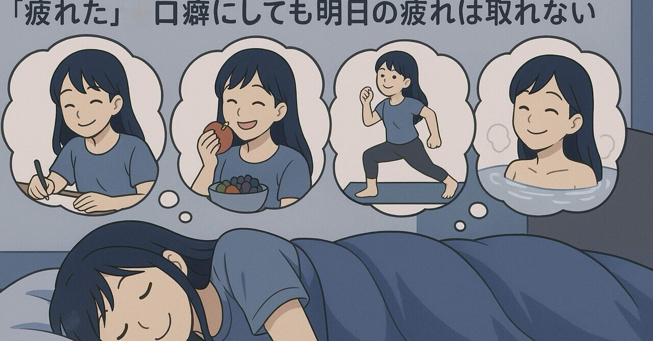 「疲れた」口癖にしても明日の疲れは取れない｜自分と、誰かのために書くnote/koji