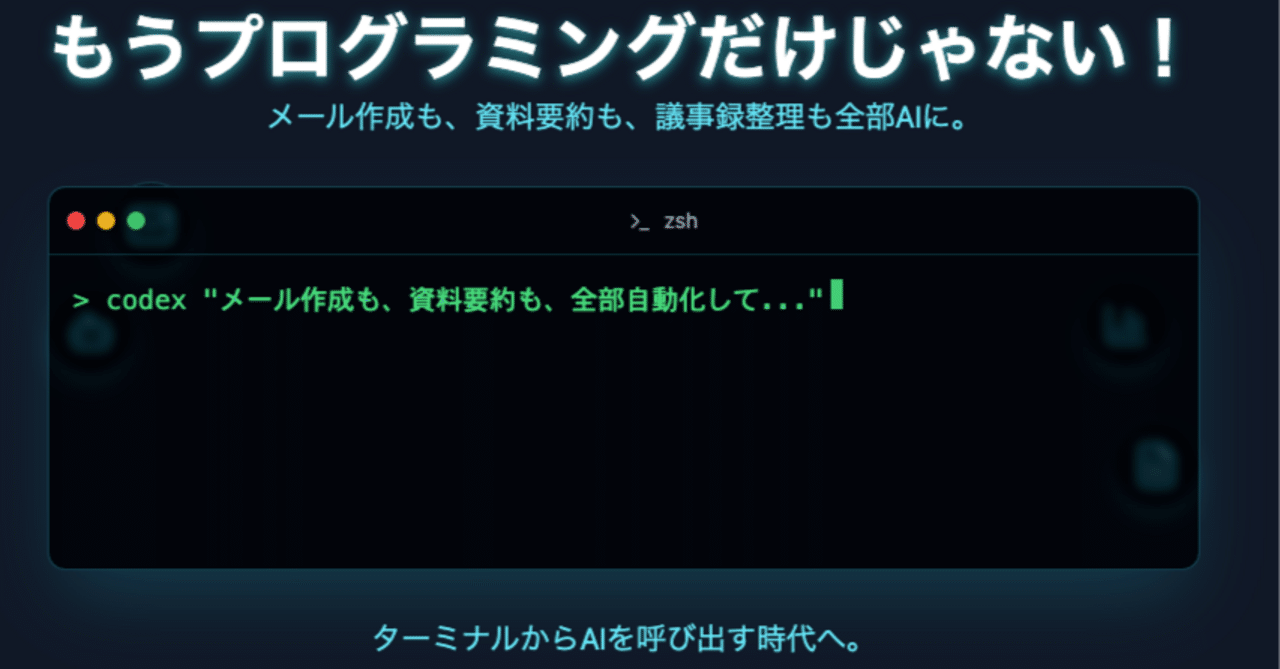 【完全攻略】Codex CLIで業務効率10倍にしろ！｜ryosan💪