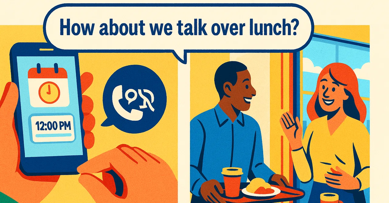 【2025/08/30】ランチで前向きに前進 ― “How about we talk over lunch?”-毎日英語ワンフレーズ ...