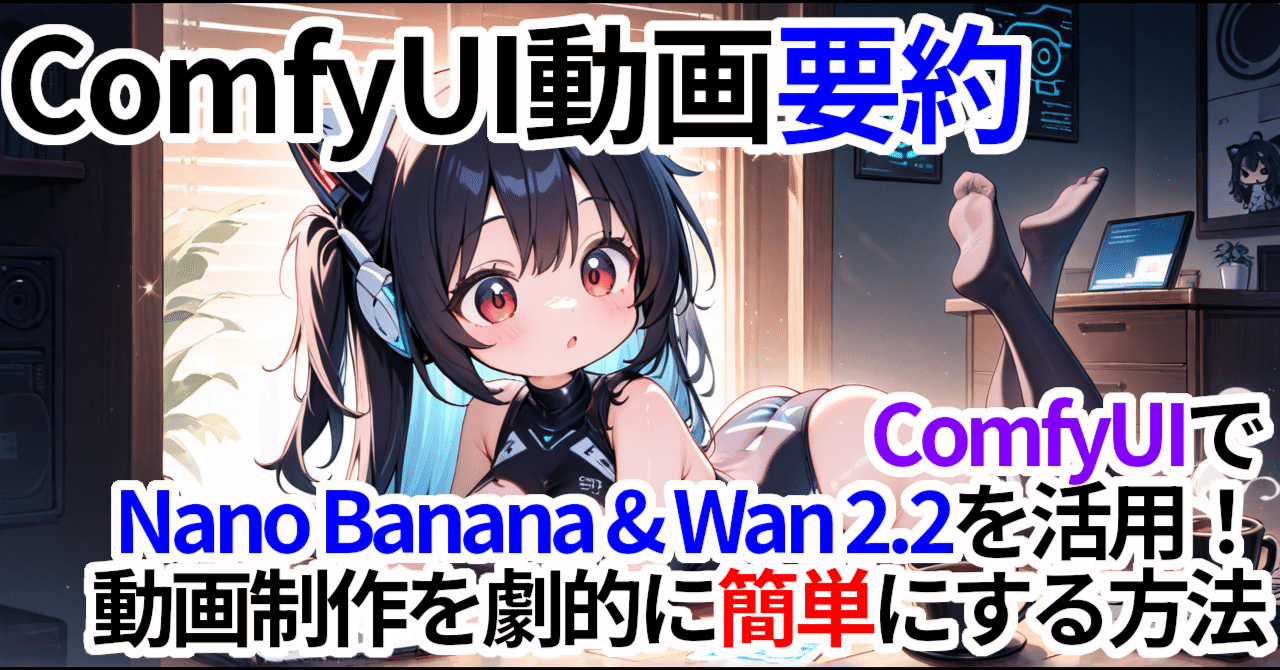 【革命的AIツール】ComfyUIでNano Banana & Wan 2.2を活用！動画制作を劇的に簡単にする方法【AI要約】｜てくあ☕AITECCAFE