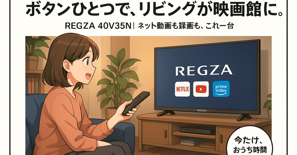 「もっと早く買えばよかった…」後悔の声続出？REGZA 40V35Nの感動体験レビュー【40インチの最適解】｜葉羽