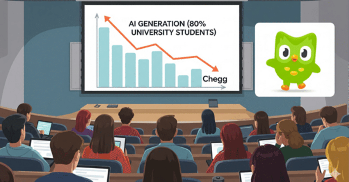 大学生の8割が生成AI活用。Chegg苦境、Duolingo躍進の理由｜捻くれジジイ