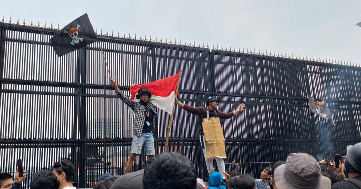 インドネシアデモ、なぜ「ワンピース」の旗が使われているのか？｜野中大暉/ Daichi Nonaka