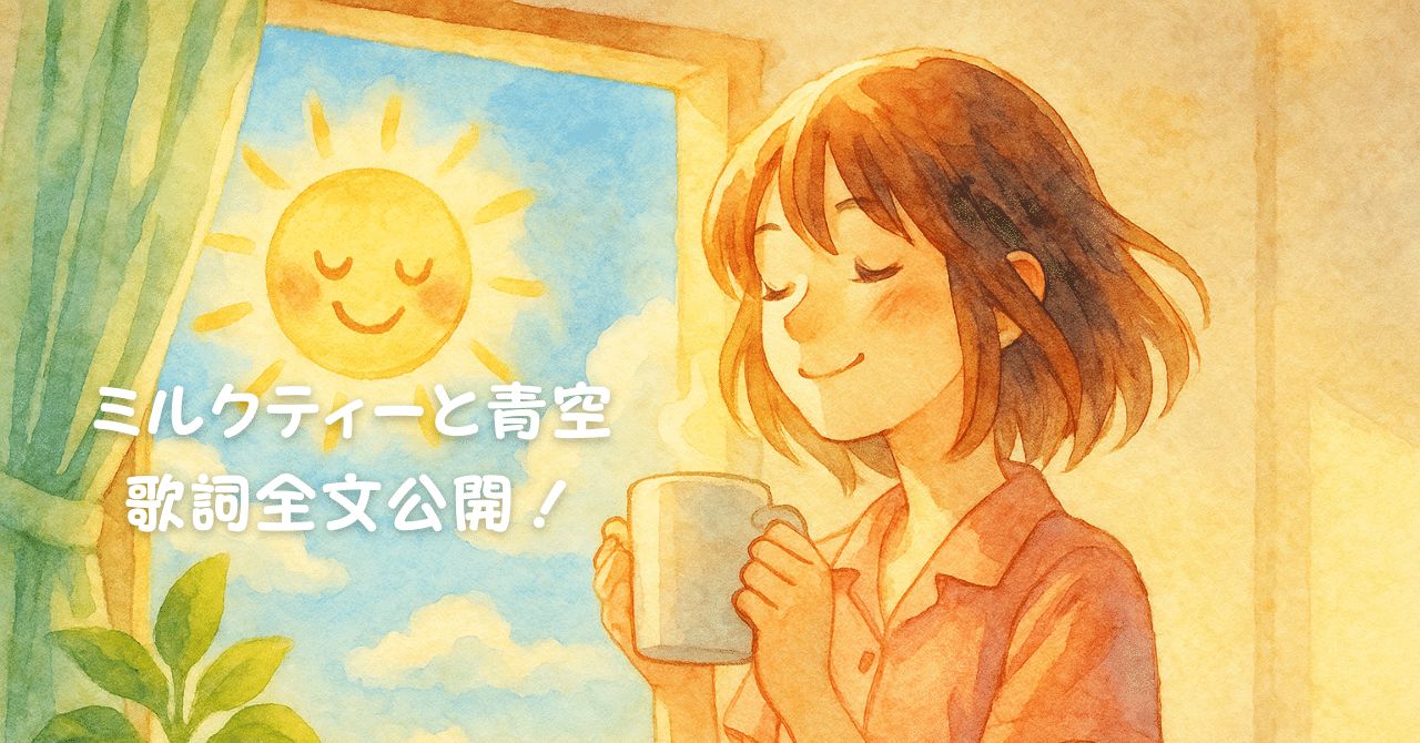 『ミルクティーと青空』8月22日リリース 🎶歌詞全文を公開！｜fufu（by fufu_lab）