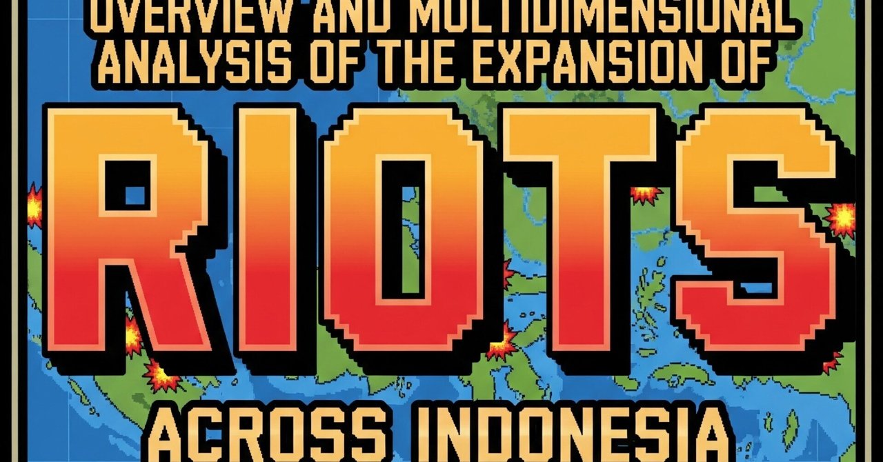 インドネシアで2025年8月から9月にかけて発生した暴動に関する詳細な分析レポート｜TWLV32