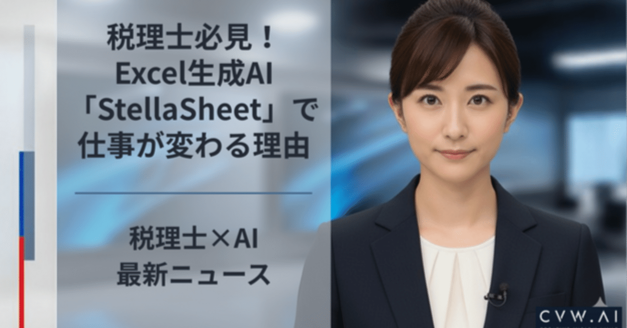 税理士必見！Excel生成AI「StellaSheet」で仕事が変わる理由｜【税理士業務に役立つAI情報ラボ】