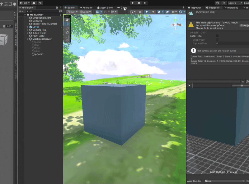 MayaとUnityをリアルタイム同期する「UnityMeshSync」の基本操作【私的備忘録】｜🦆🦌🟥🟧🟨⬜