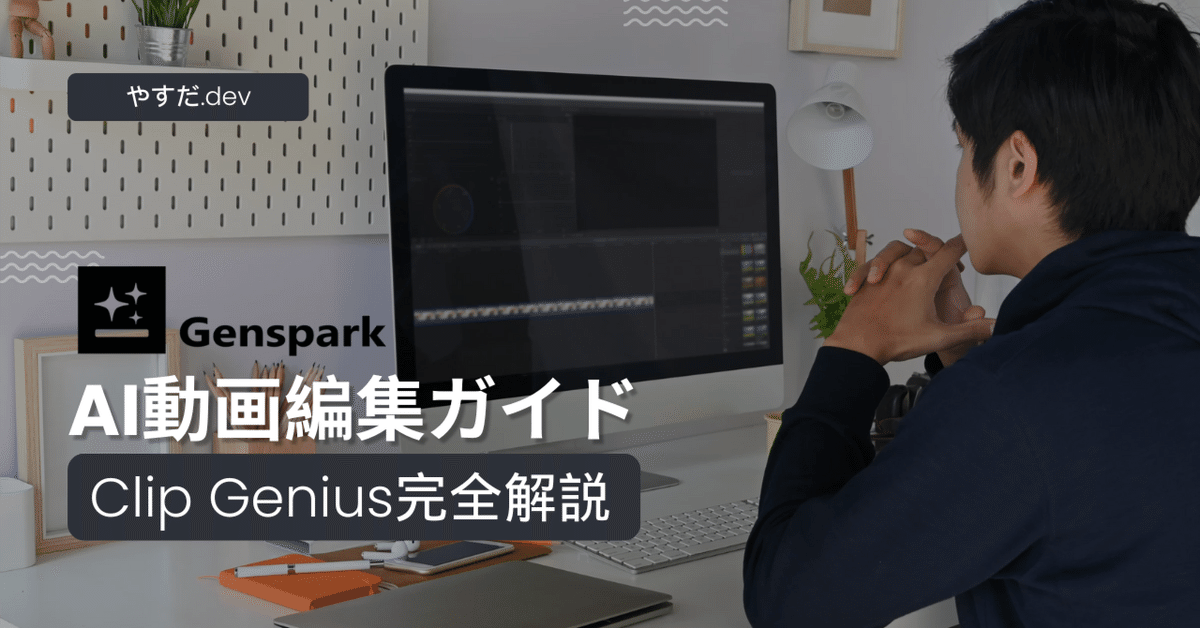 たった一行で動画編集が完了！GensparkのClip Genius徹底解説｜やすだ.dev