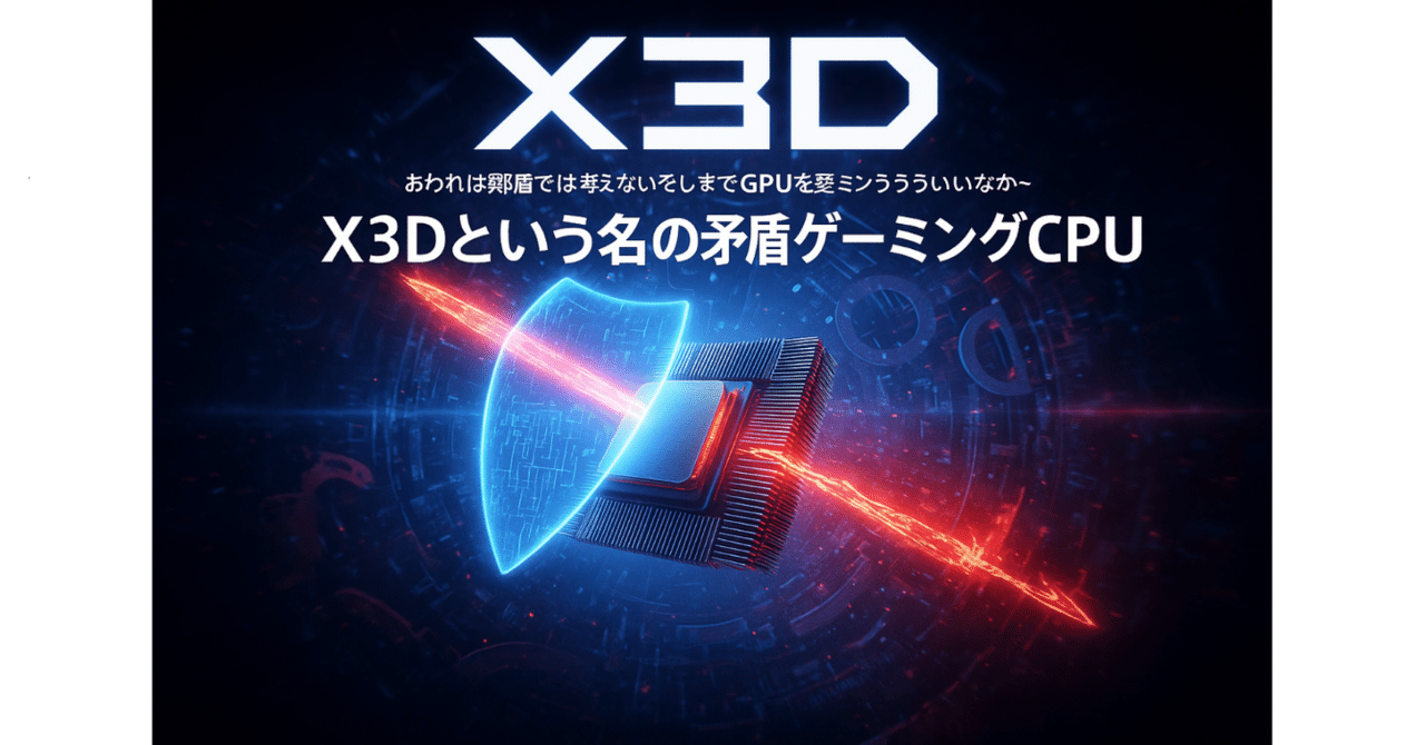 X3Dという名の矛盾系ゲーミングCPU ～あるいは我々はいかにして心配するのをやめてGPUを愛するようになったか～｜びるめんラボ