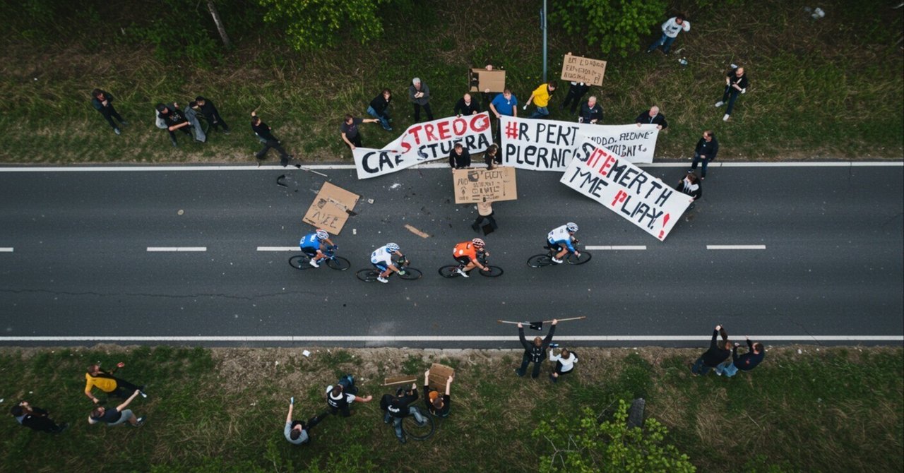 ブエルタ 2025 ステージ13 アングリルステージで妨害が発生｜TANAKA Ichiro（PN3）