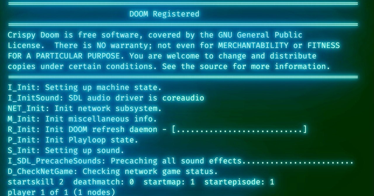crispy-DOOMのBGMが鳴らない｜templtyan
