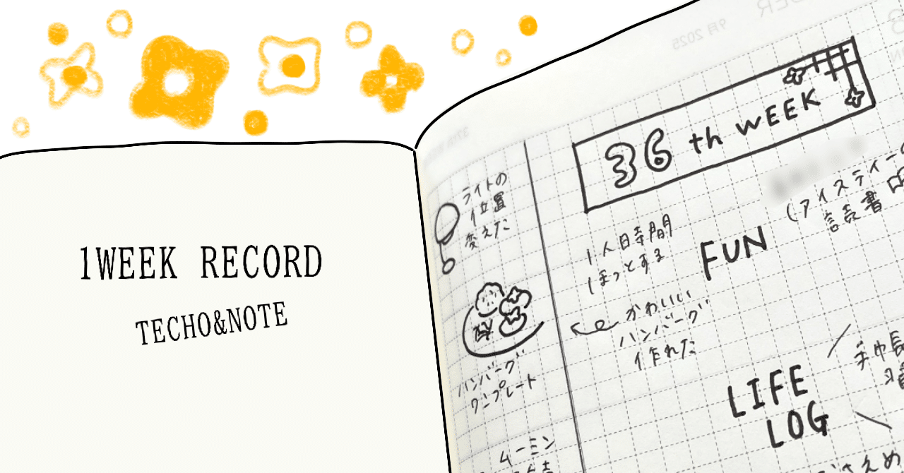 【1週間の手帳＆ノート】ほぼ日手帳の波に乗った36th WEEK｜ミント