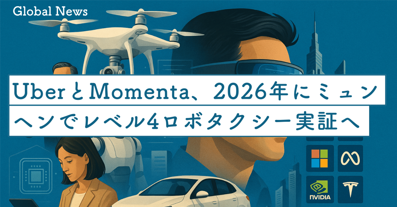 UberとMomenta、2026年にミュンヘンでレベル4ロボタクシー実証へ｜SecondWave