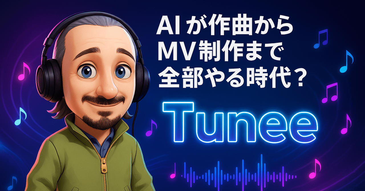 AIが作曲からMV制作まで全部やる時代？AIエージェント「Tunee」｜秋吉雅史