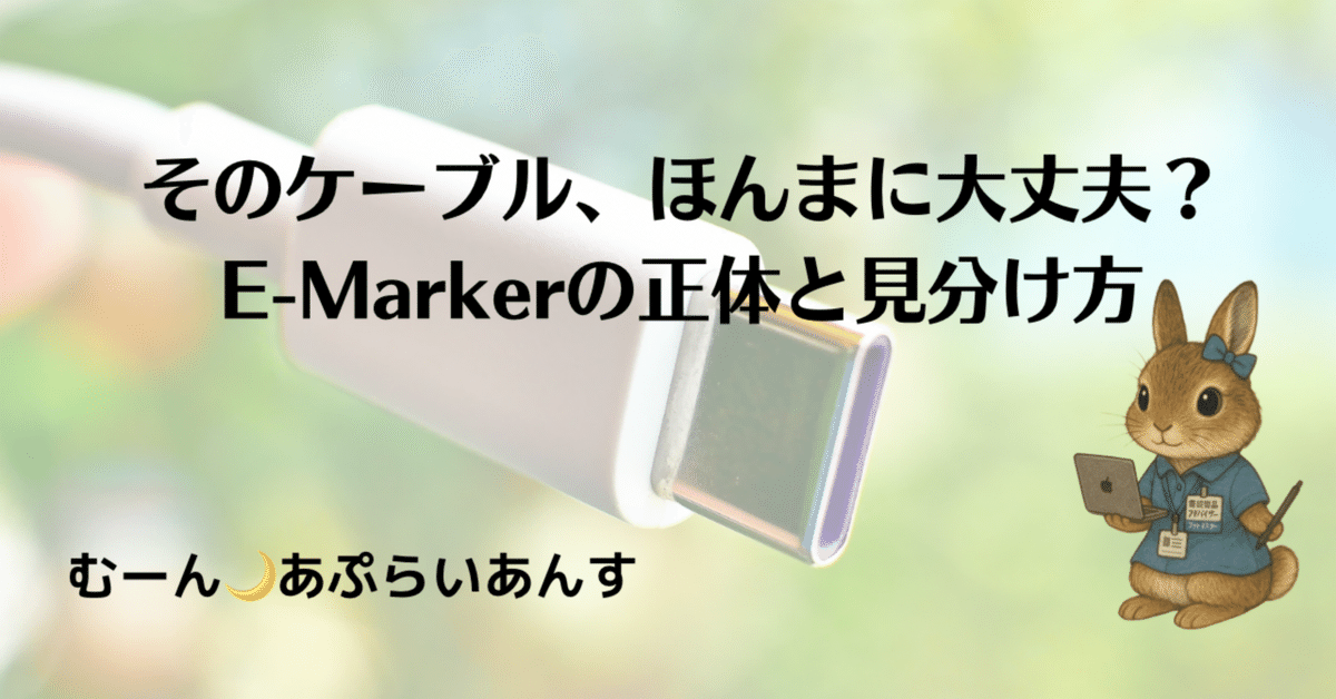 そのケーブル、ほんまに大丈夫？E-Markerの正体と見分け方｜むーん🌙あぷらいあんす