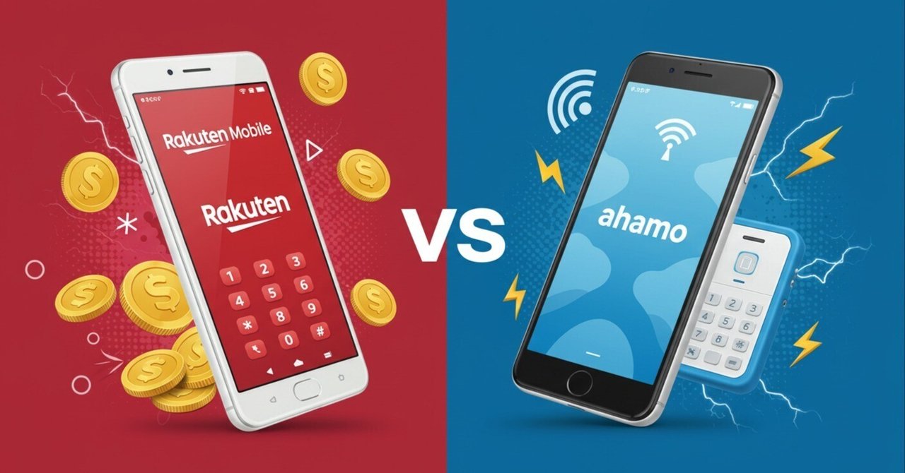 楽天モバイル vs ahamo 徹底比較｜社員が両方使って本音レビュー【2025年最新版】｜鳩田鳩夫｜埼玉の楽天の鳩🕊️