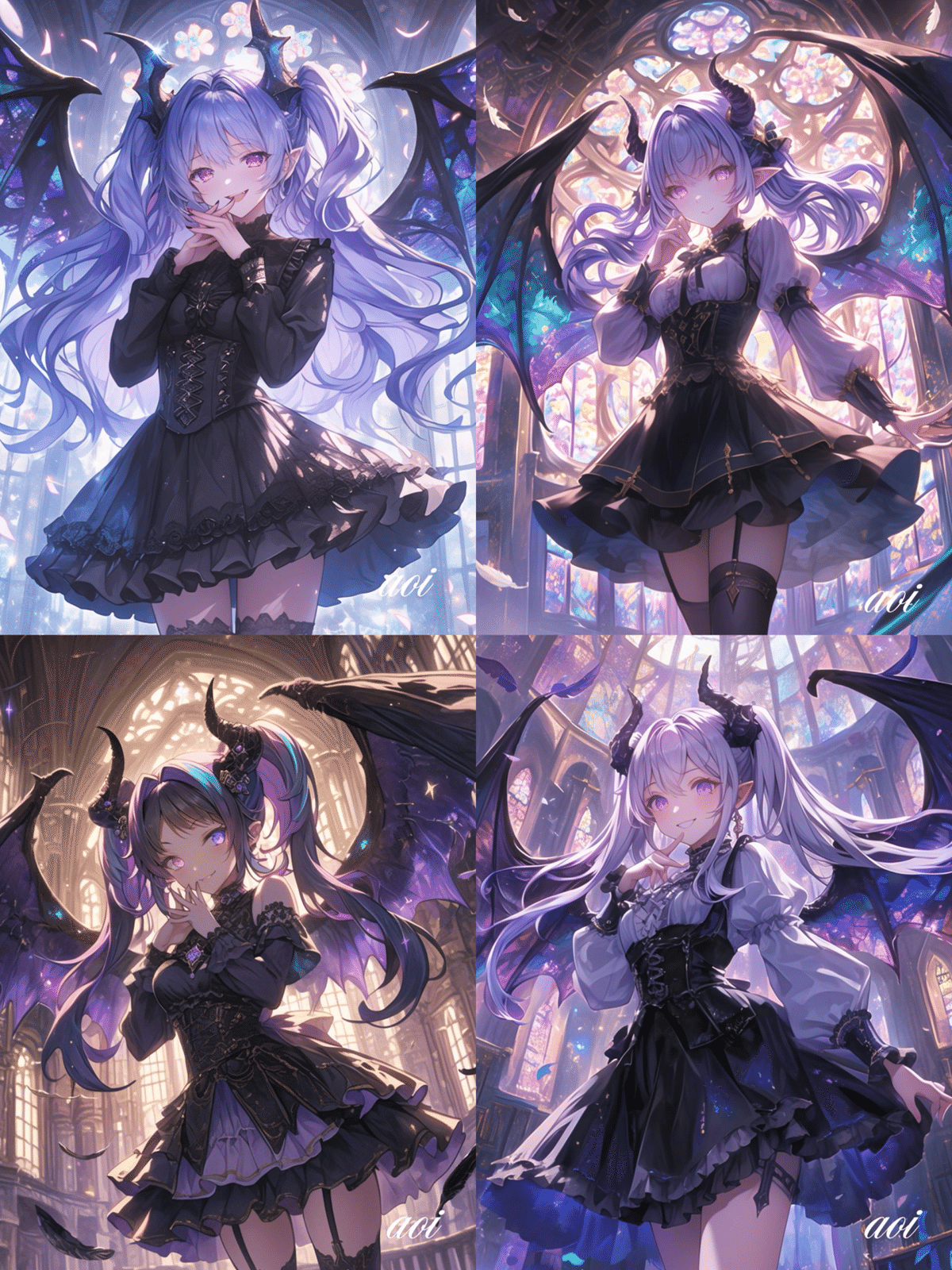 niji・journeyで描いた【悪魔の誘惑】｜aoi_atelier