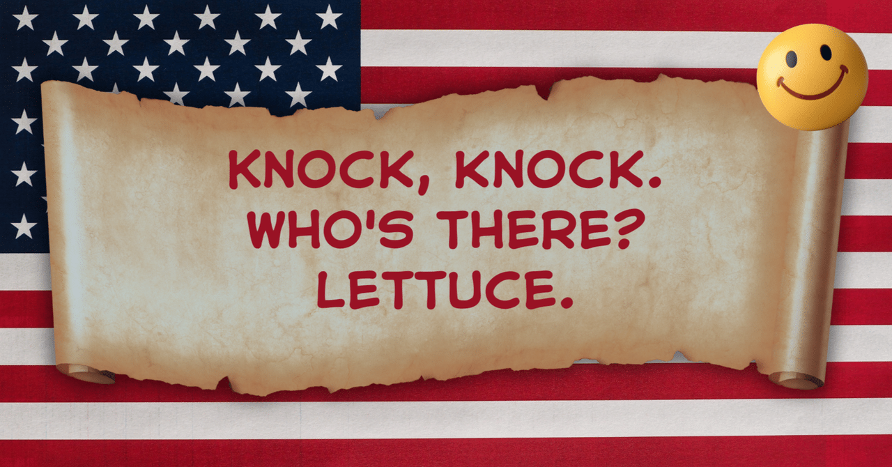 JK0007｜Knock, knock. Who's there? Lettuce.（コンコン。誰だい？ レタスだよ。）｜ぎんじぶ