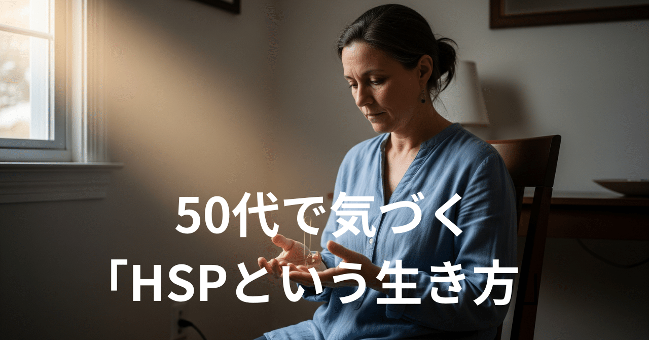 【発見】50代で気づく「HSPという生き方」の特徴｜Kuru@ミドルエイジ・リスタート伴走者