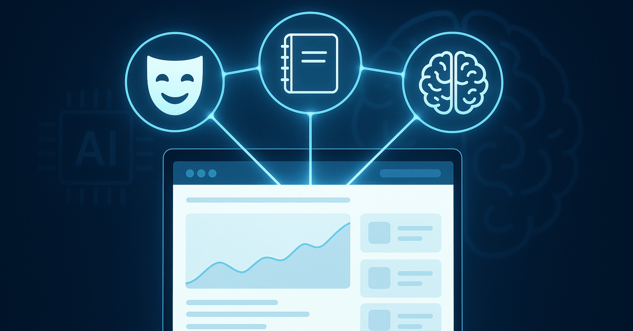 ChatGPTのパーソナライズUIがひとまとめに。サムの告知と筆者の画面｜Zun-Beho