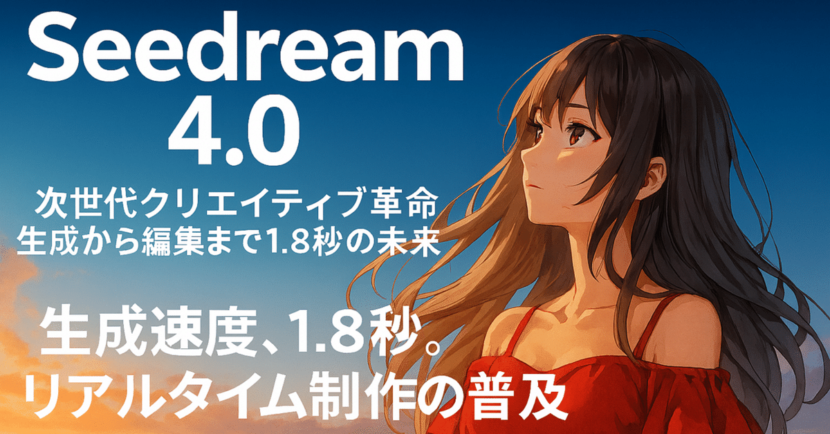 「Seedream 4.0が切り開く次世代クリエイティブ革命──生成から編集まで1.8秒の未来」｜有益情報の宝庫-とんくん