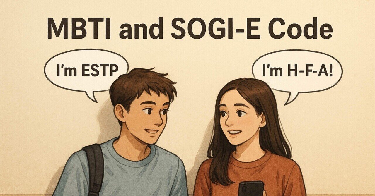 🌈 MBTIから広がる、新しい「自己紹介」の形 —— SOGI-Eコードの提案｜shige_0315