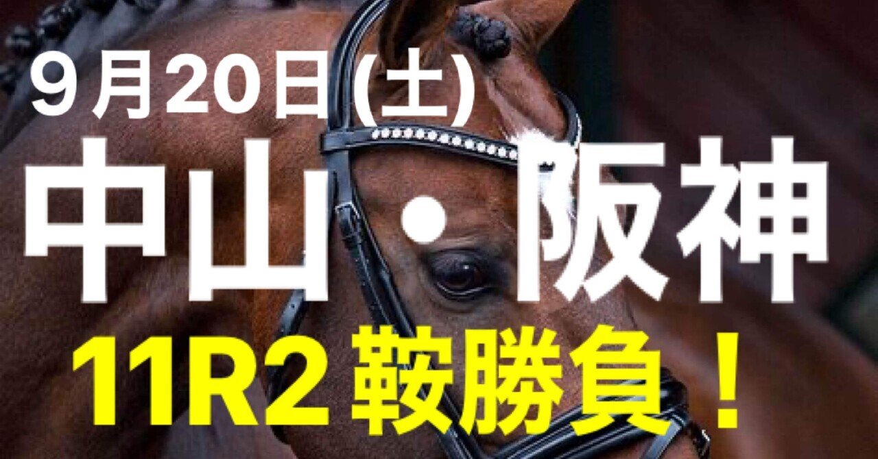 9月20日（土）中山・阪神11Rメイン2鞍勝負！｜パドック師匠【PD master】公式🌐