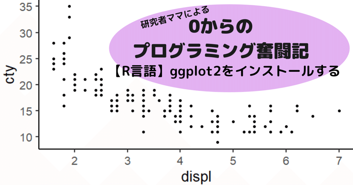 【R言語】ggplot2｜ggplot2をインストールする｜eiko_programming