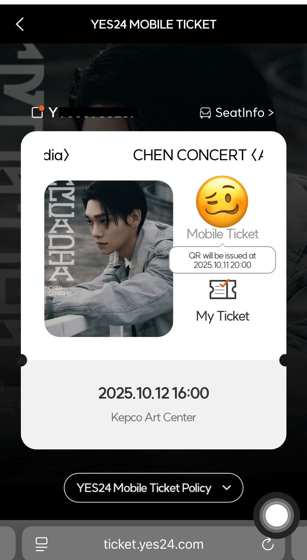 【CHENソウルコン】YES24ticketグローバルでの初挑戦チケッティング覚え書き｜Charsound