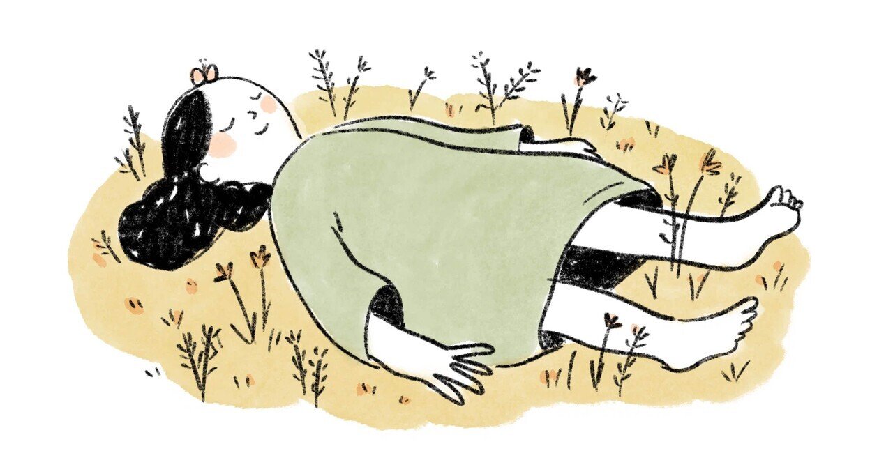 3行日記｜あ〜、芝生に寝っ転がってぼーっと空を眺めたい｜彩楓/Ayaka｜note毎日更新