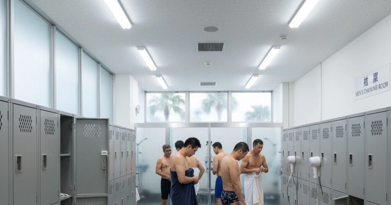プールの男子更衣室に若いママさんが入って来ておちんちん見られちゃった。｜chinkosu 8875