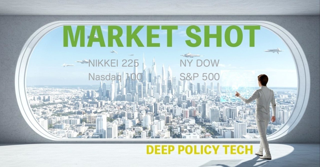 マーケットショット：今日の株式市況からこれからの立ち回りを考える｜Deep Policy Tech