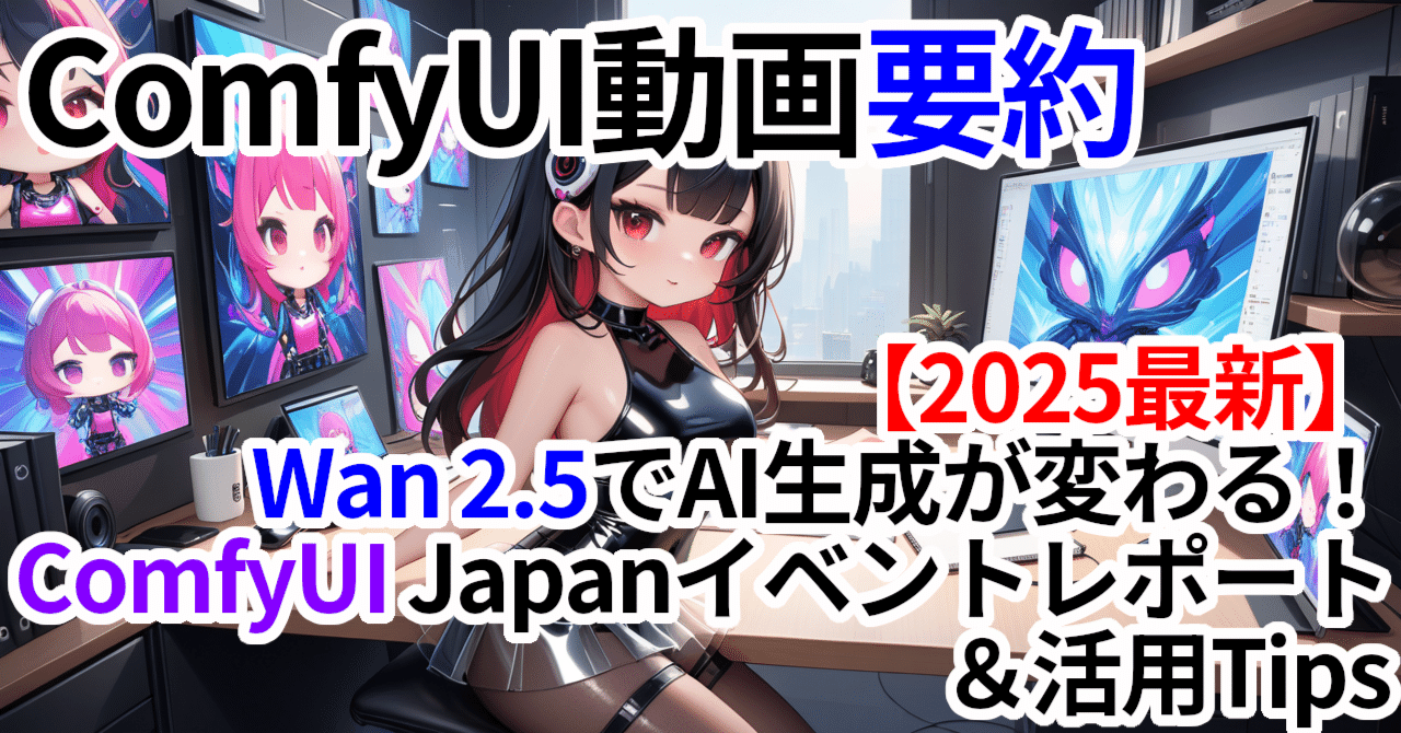 Wan 2.5でAI生成が変わる！ ComfyUI Japanイベントレポート＆活用Tips｜てくあ☕AITECCAFE