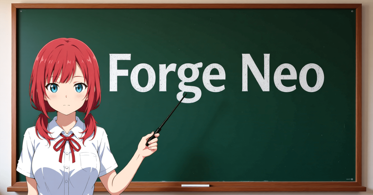 Stable Diffusion WebUI「Forge Neo」を導入してみました｜悠～ゆう～