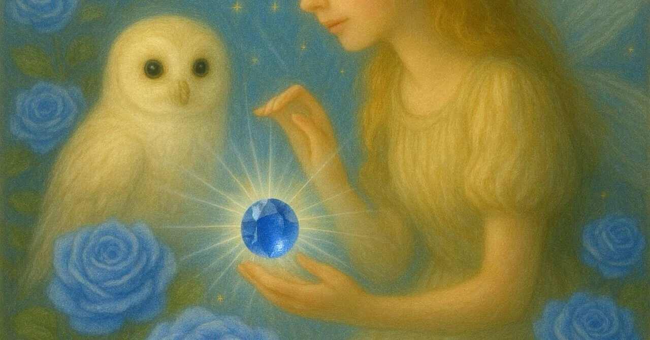 Healing Art: Sapphire, Blue Roses and the Snowy Owl｜fairycrochet