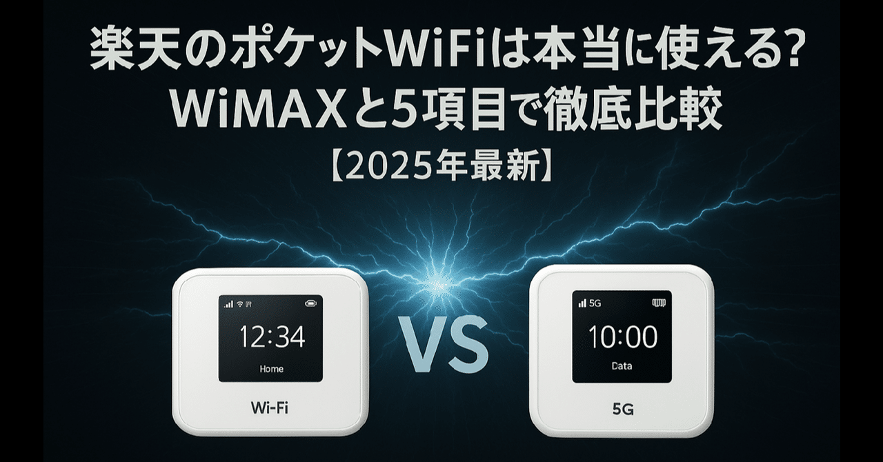 楽天のポケットWiFiは本当に使える？WiMAXと5項目で徹底比較【2025年最新】｜巨人ファンのR社員
