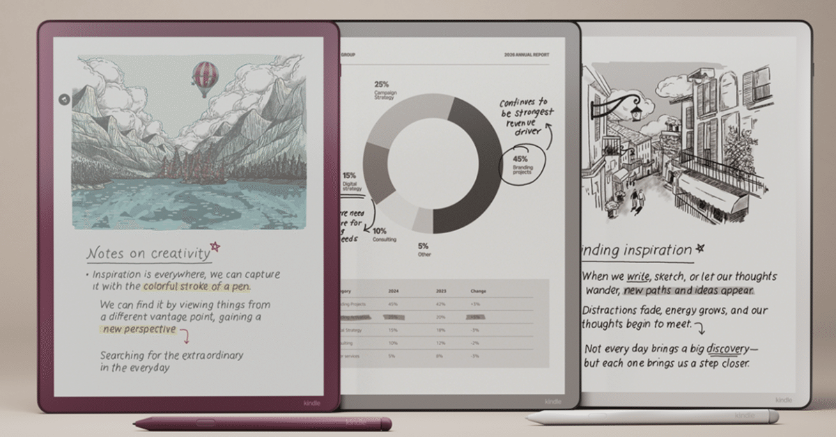 カラーのKindle Scribeが発表されましたよ【Kindle Scribe Color】｜Nabnab