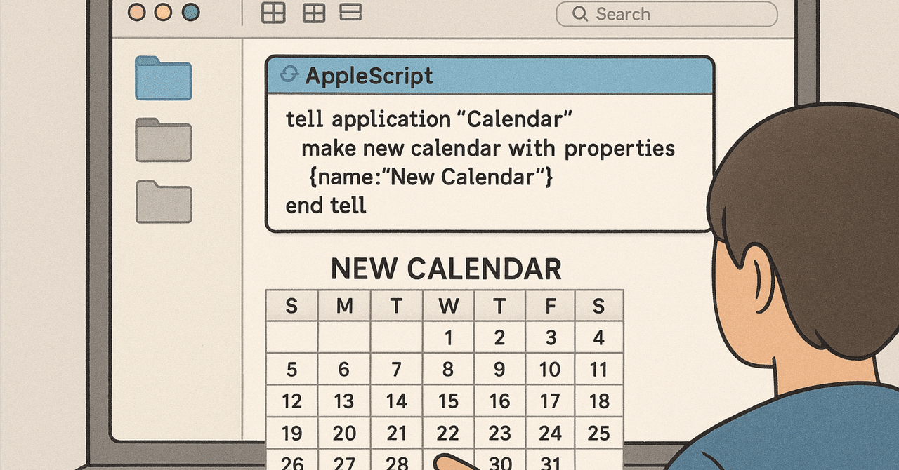 FinderにAppleScriptでカレンダーを作成？？？？｜Piyomaru